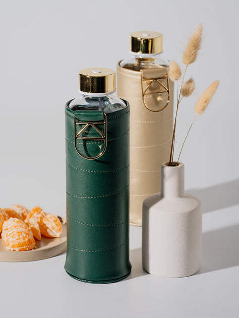 Forest Green Glass Water Bottle with Forest Green Cover by EQUA – EQUA ...
